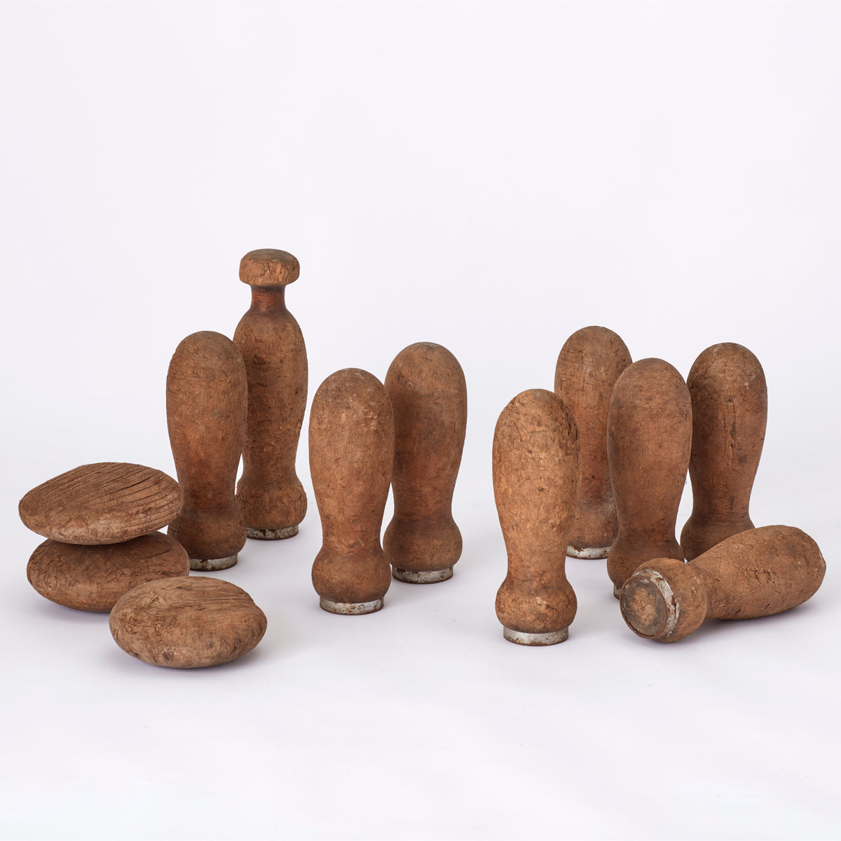 Hand Carved Aged Wood Sculptural Skittle Set – AU