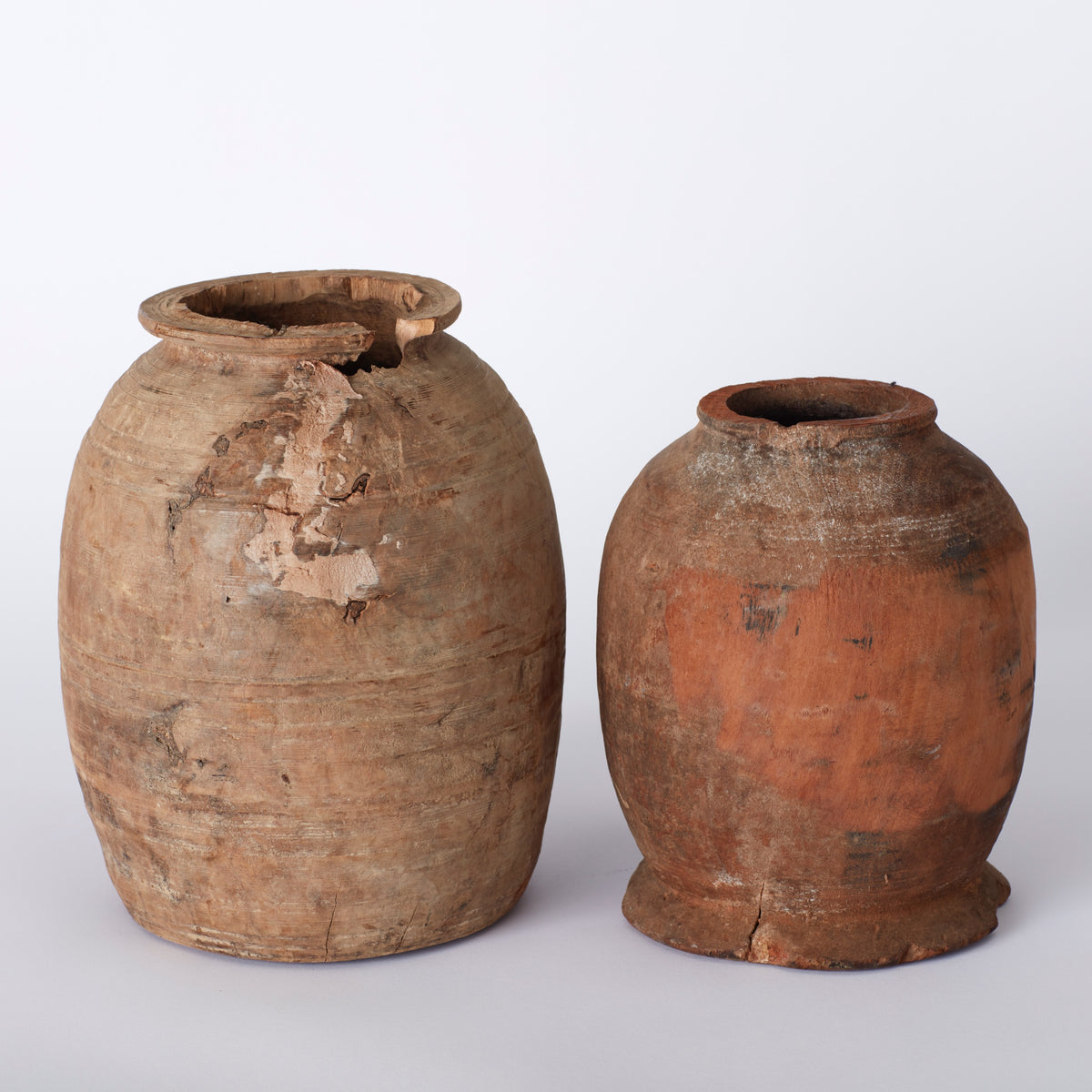Set Of Spanish Colonial Hand Carved Wooden Cooking Vessels i – AU