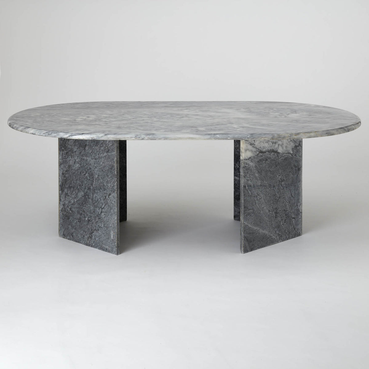 Vintage Grey Oval Marble Coffee Table – AU