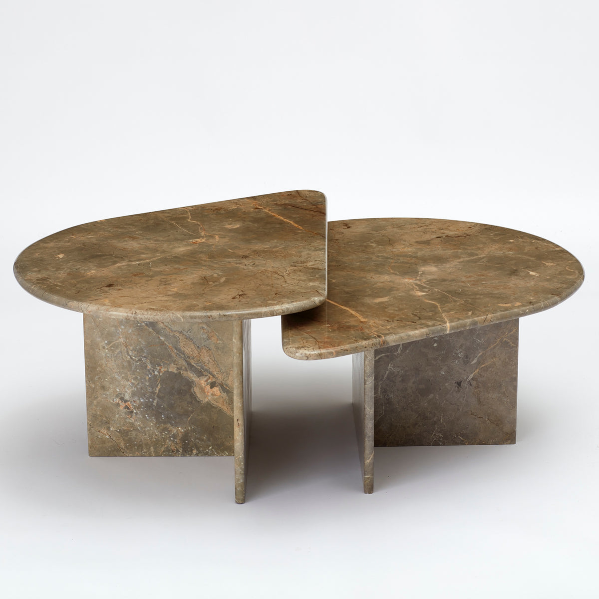 Pair Of Vintage 1970's Italian Marble Abstract Shaped Coffee Tables Gr – AU