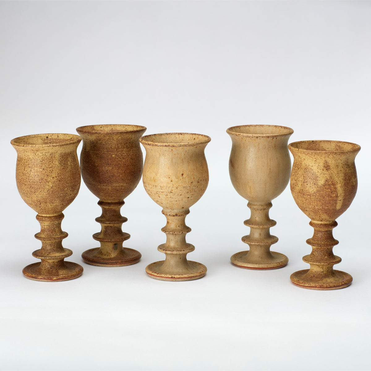 Set of 5 Vintage Stone Goblets – AU